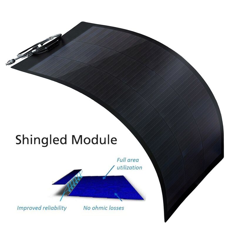 Shingled Solar Modules ETFE Semi-flexible Mono Solar Panels